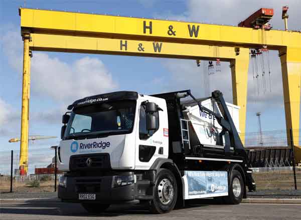 RiverRidge Debuts First Fully Electric Skip Lift Vehicle In NI | Irish ...