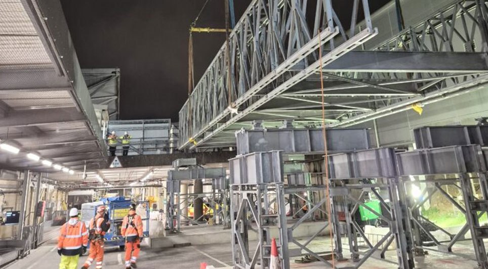 Temporary Bailey Bridge Installed At Bristol Airport For Terminal ...
